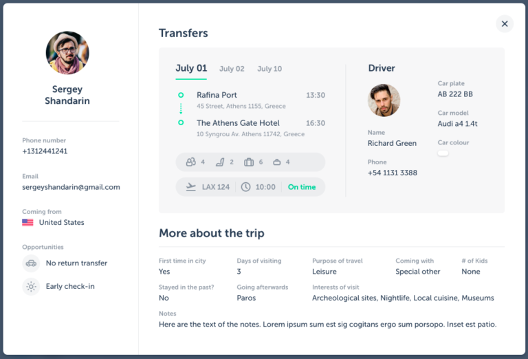Guest Transfer Tool for Vacation Rentals - Welcome Pickups